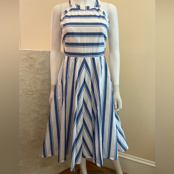 Eliza J | Dresses | Eliza J Classic Blue Striped Day Tea Southern Belle ...